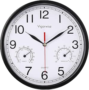 Amazon.com: Vigorwise Wall Clock, Sweep Silent Movement Accurate Clocks ...