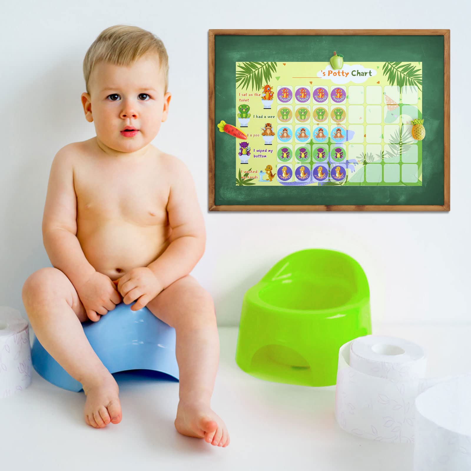 Snapklik.com : GWHOLE Dinosaur Potty Training Chart For Toddlers Boys ...