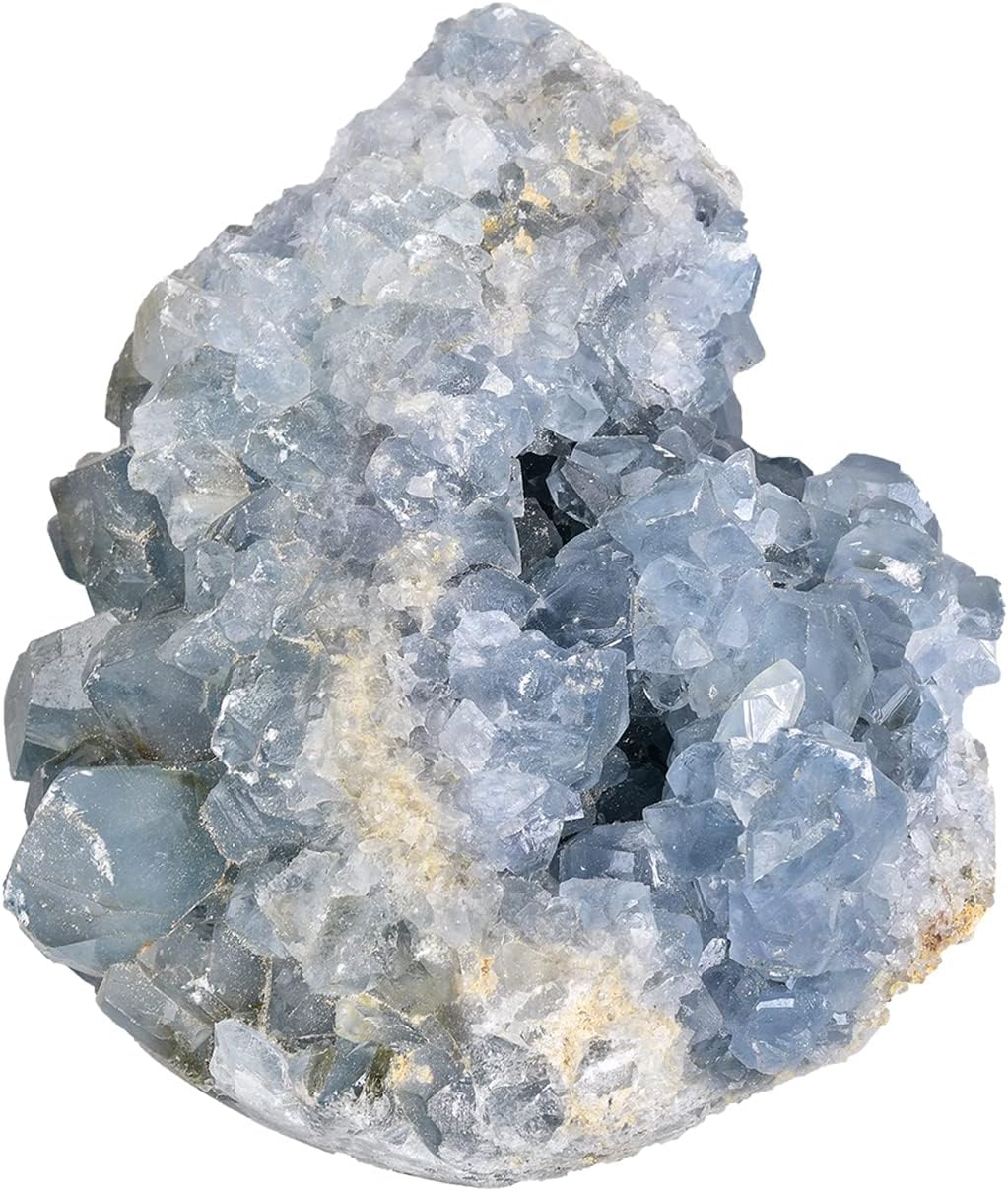 Amazon.com: AMOYSTONE Raw Celestite Crystal Cluster Heavy Geode Quartz ...