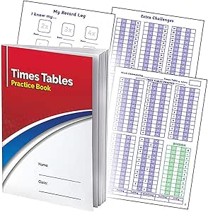 35 Times Tables Practice Record Book Multiplication Maths Childrens ...