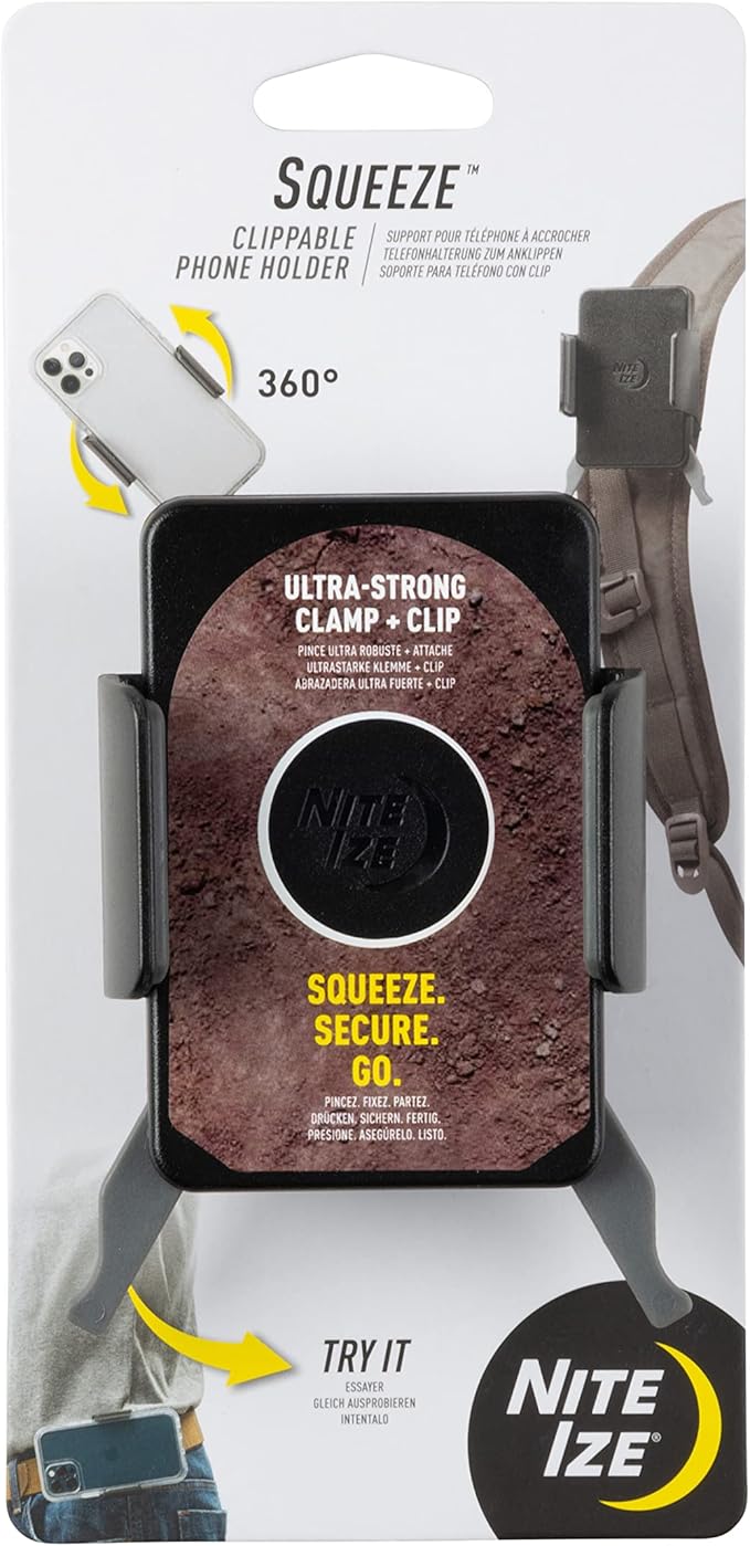Amazon.com: Nite Ize Squeeze Clippable Phone Holder - Universal Cell ...