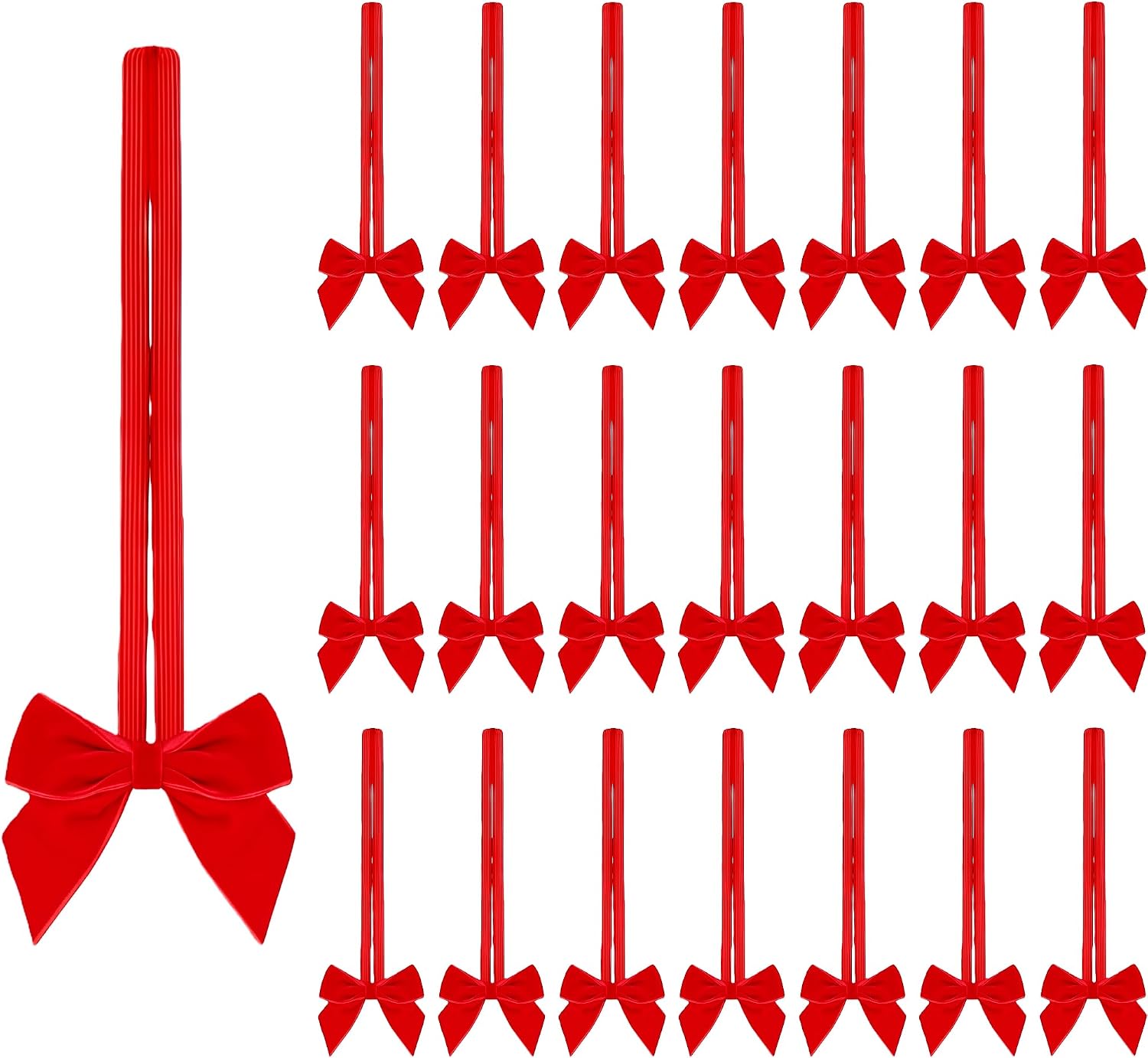 Amazon.com: Meseey 24 Pcs 10 Inch Elastic Christmas Bow for Gift ...