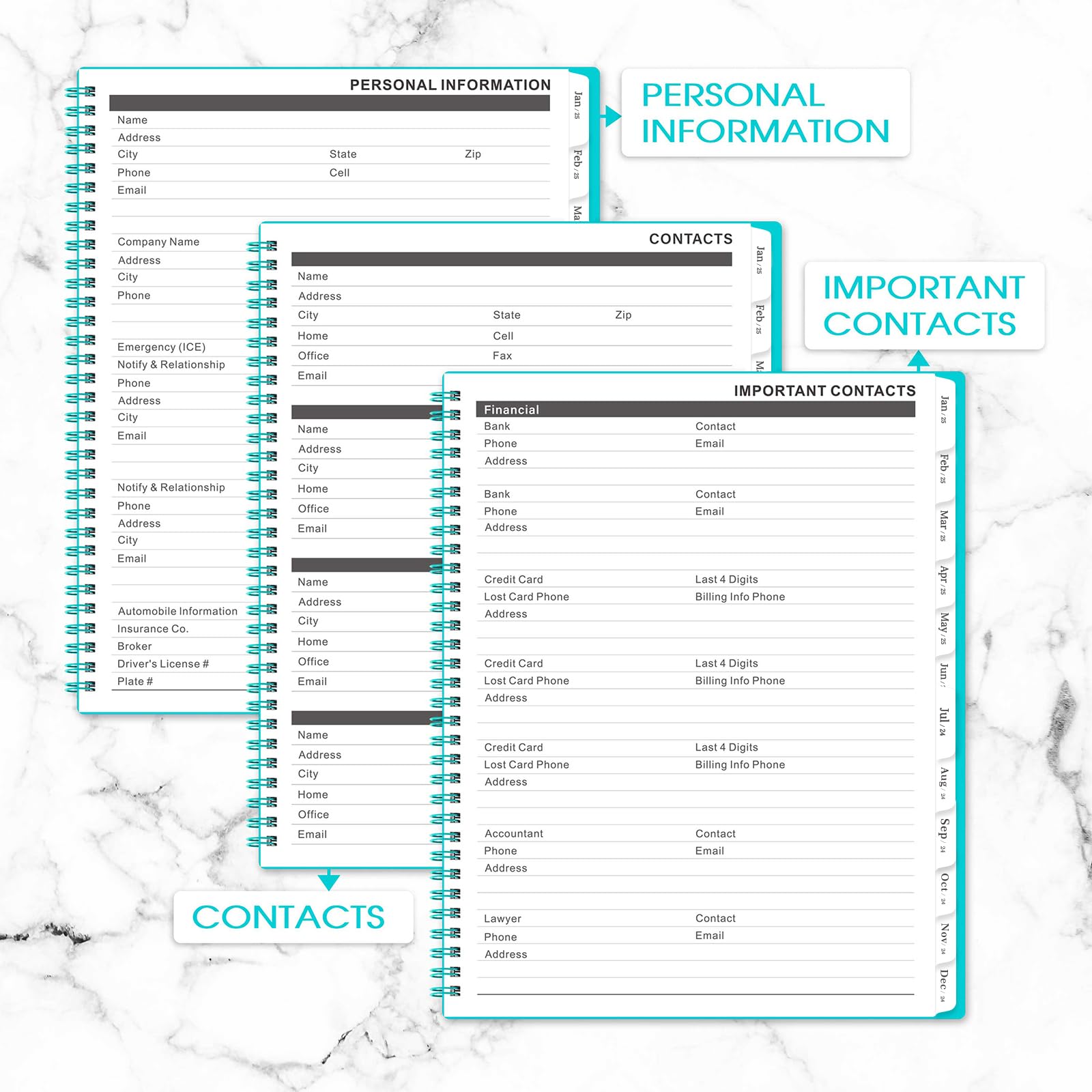 Snapklik.com : Monthly Planner 2024-2026 - Planner 2024-2026, 9 X 11 ...