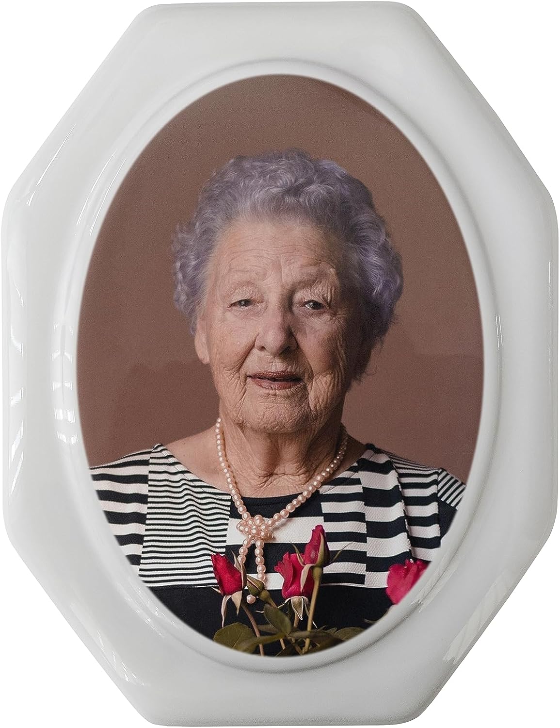 Amazon.com: Ceramic Porcelain Plaque with Frame for Headstone ...