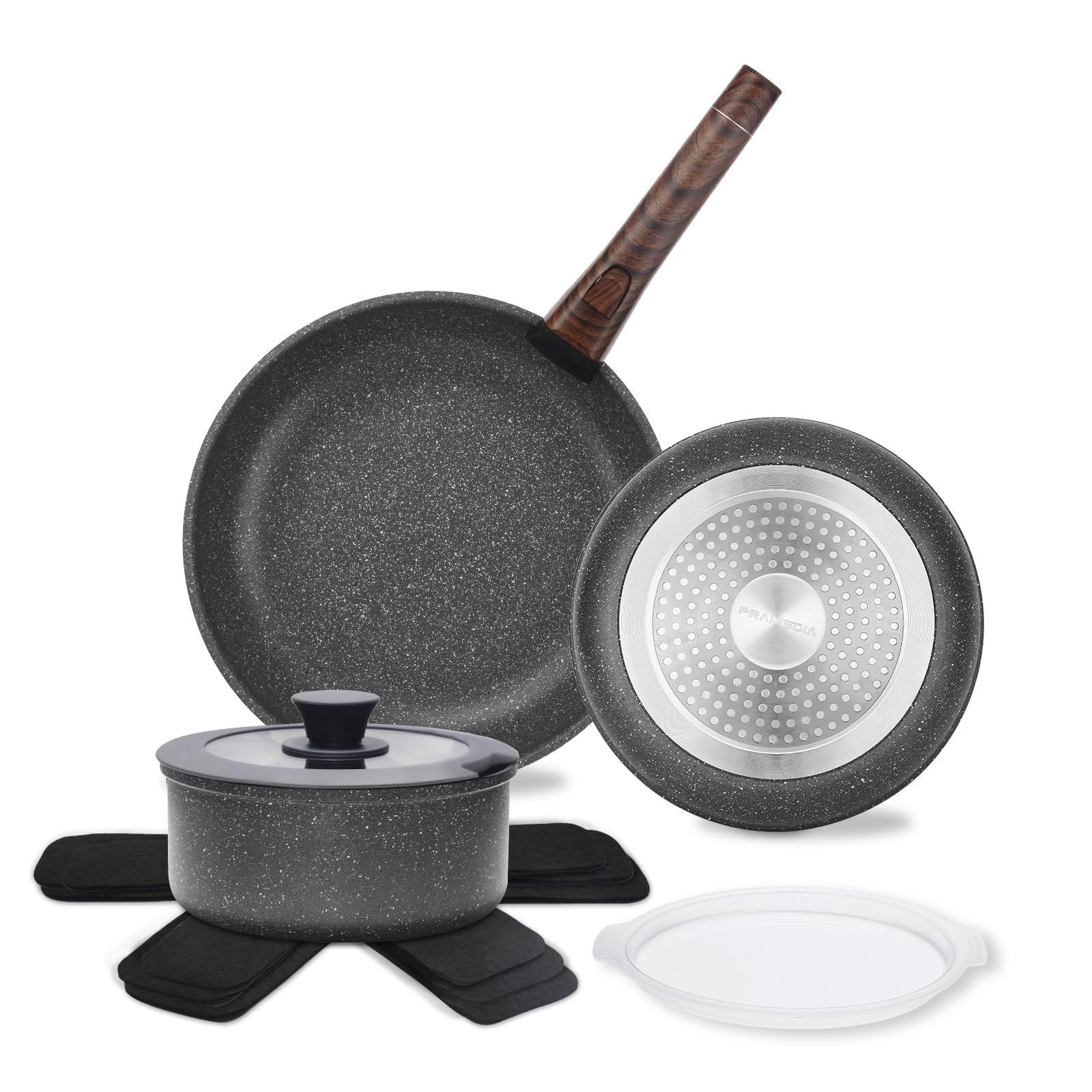 Amazon.com: Nonstick Pots and Pans Set with Germany Granite Coating ...
