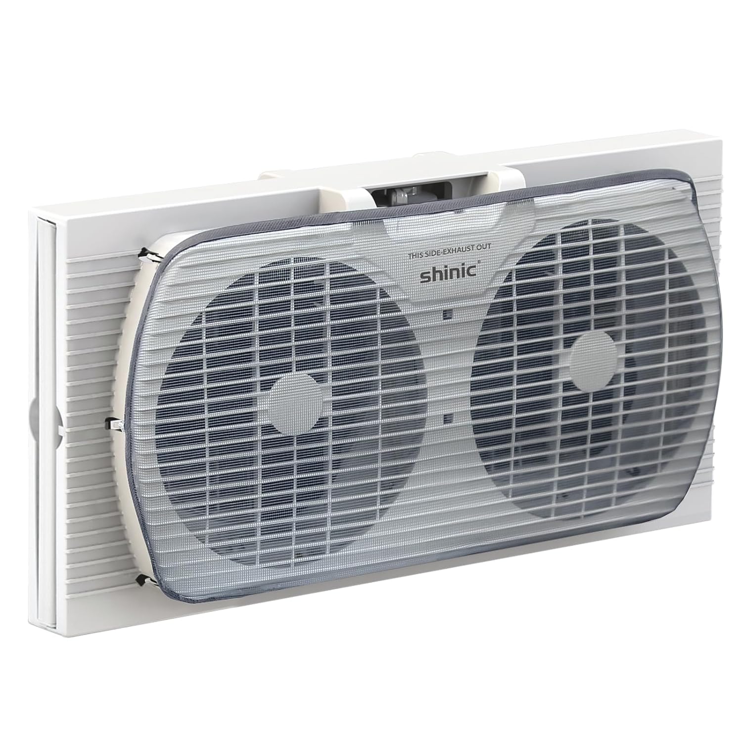 Amazon.com: shinic Twin Window Fan with Reversible Air Flow, Quiet Mode ...