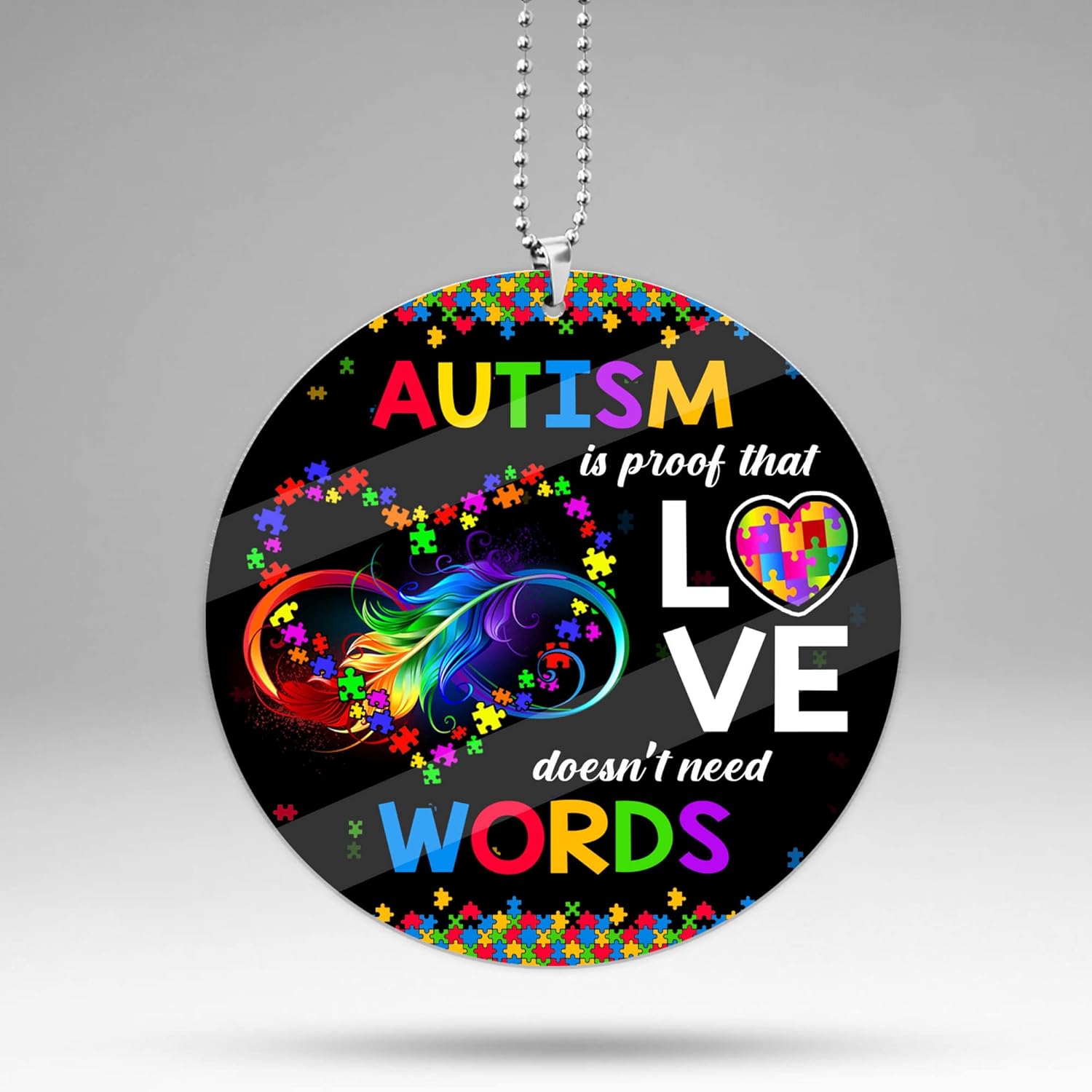 Amazon.com: ARTSYWIX Autism Awareness Ornament, Autism Puzzle Car ...