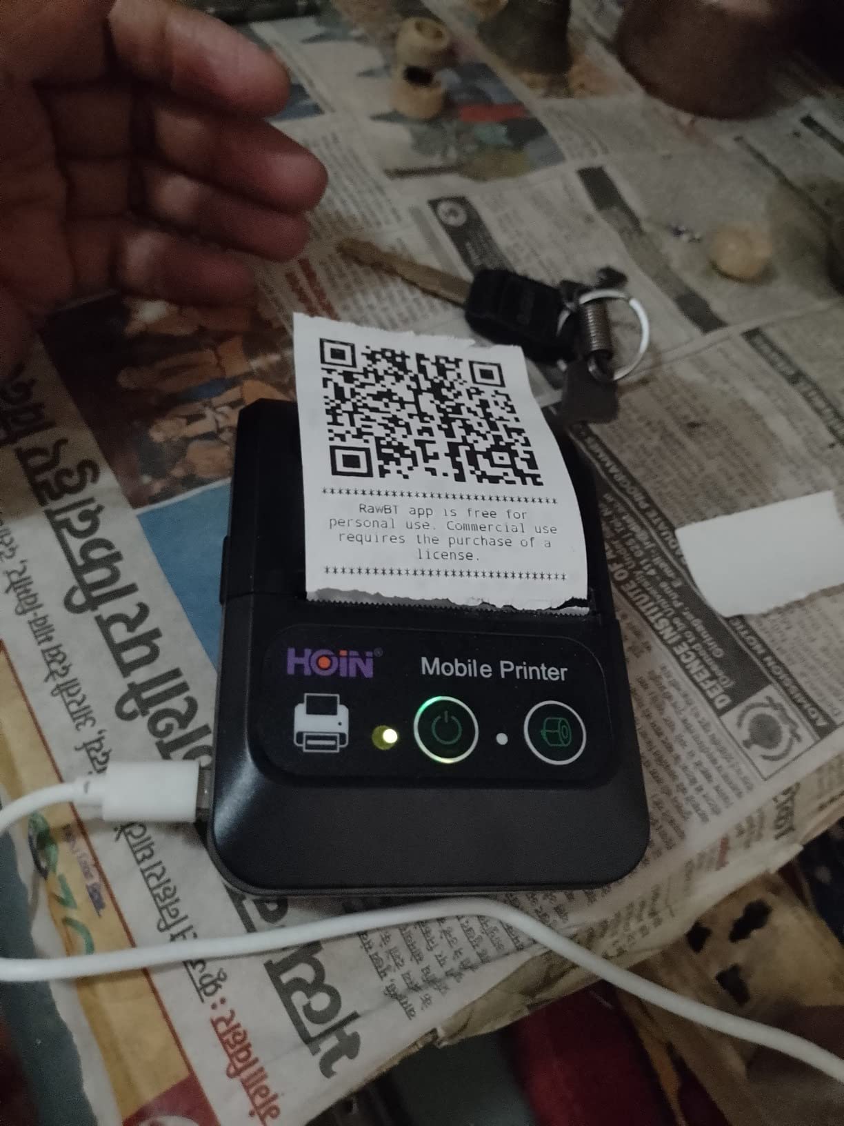 HOIN Original 58mm Portable Rechargeable Mobile Thermal Printer with ...