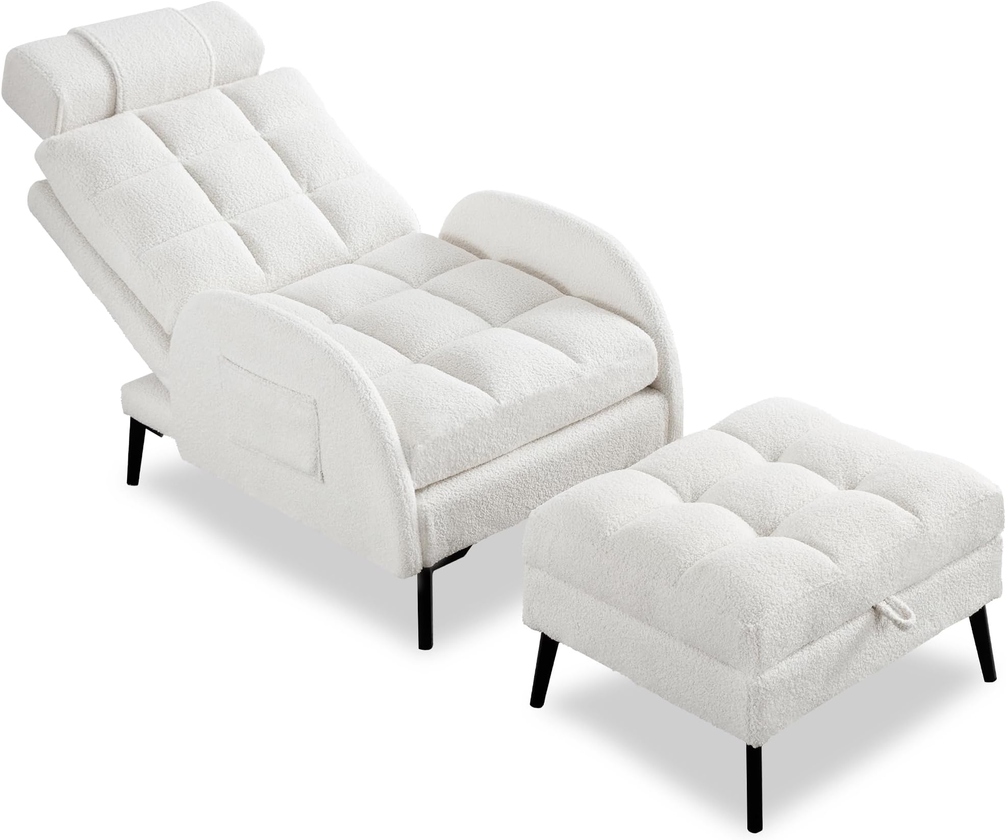 Amazon.com: HCHAIRH Accent Chair with Ottoman Set, Reading Chair with ...