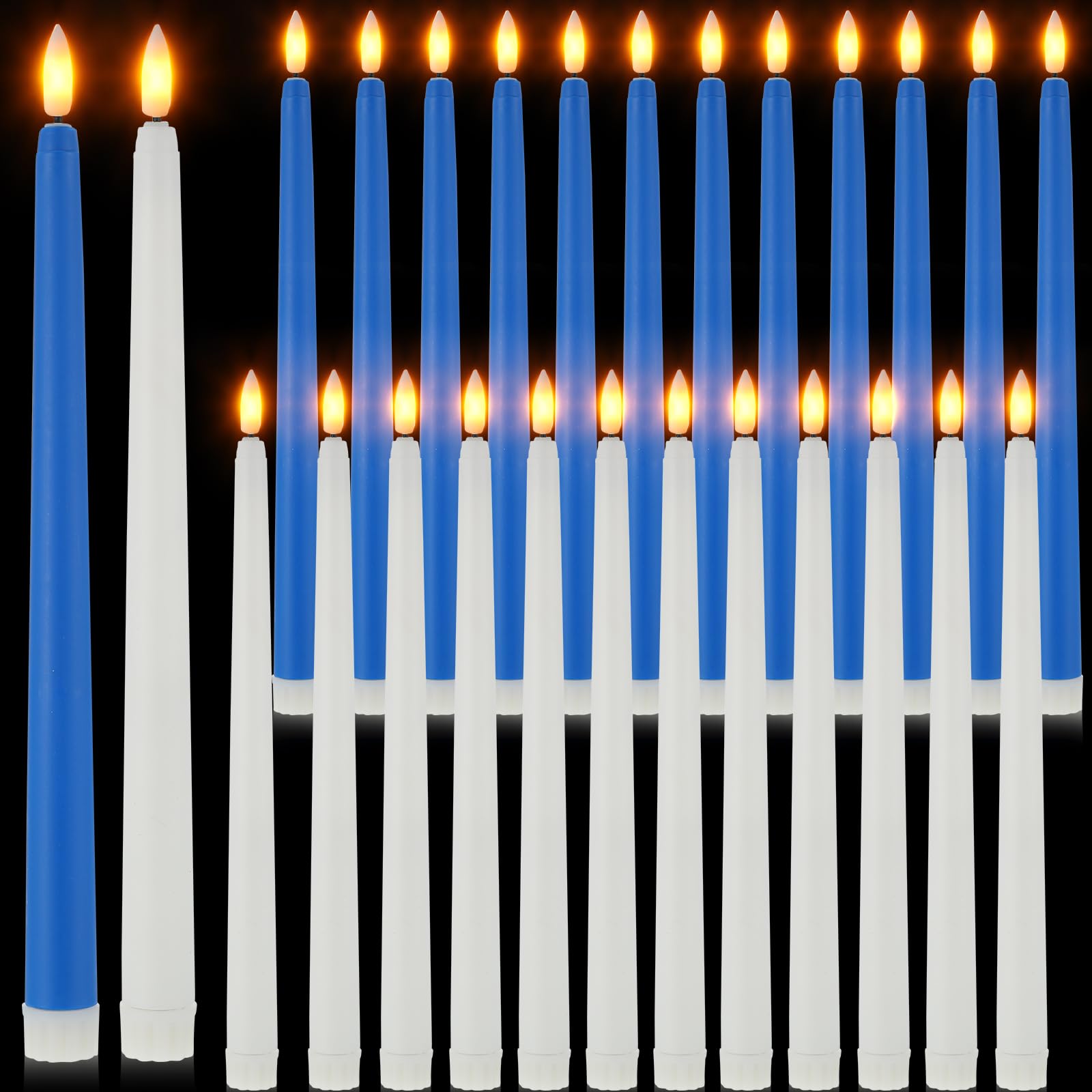 Snapklik.com : Macarrie 24 Packs Flameless Taper Candles Battery ...