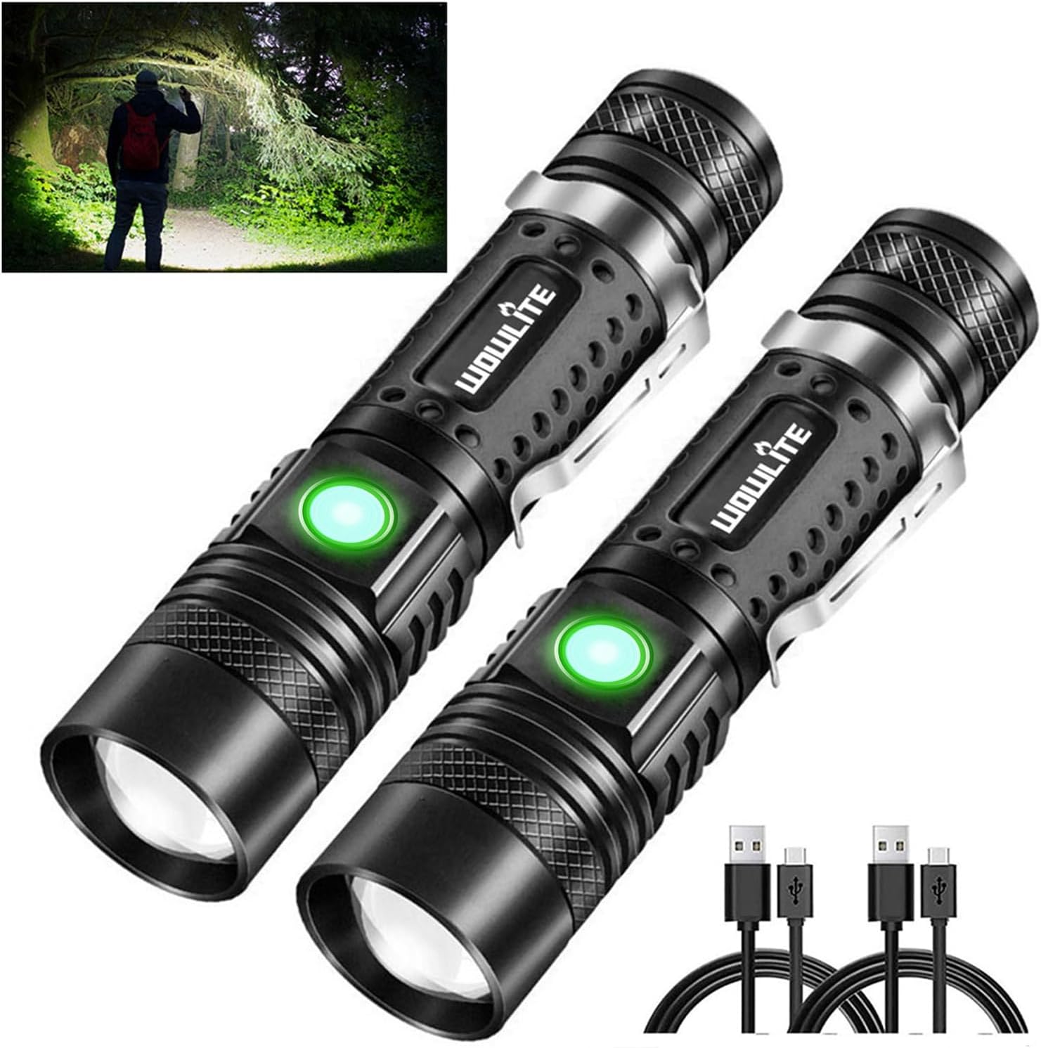 wowlite LED Torch, Powerful Torches Led Super Bright, Torches Battery ...