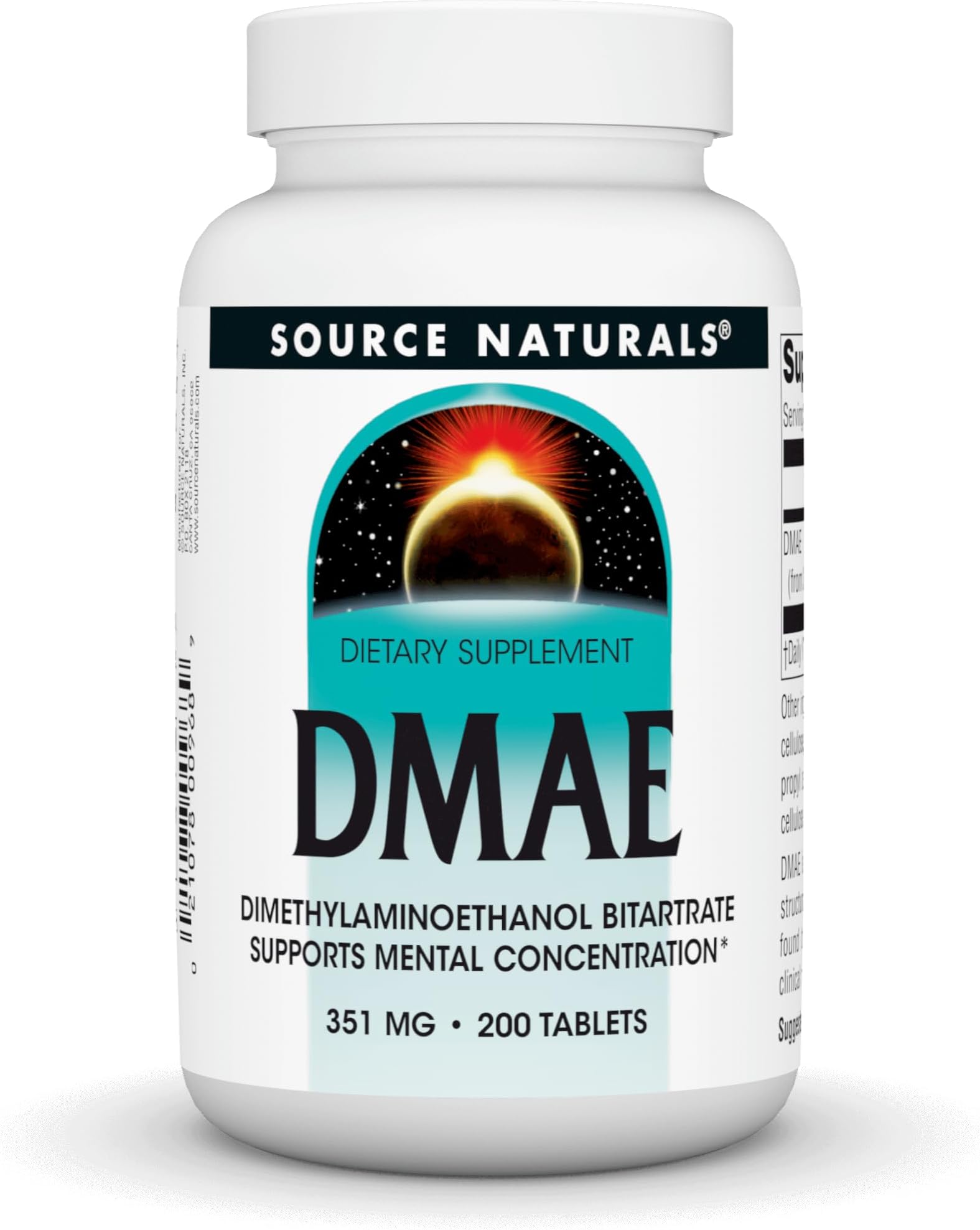 Amazon.com: Source Naturals DMAE, Dimethylaminoethanol Bitartrate ...