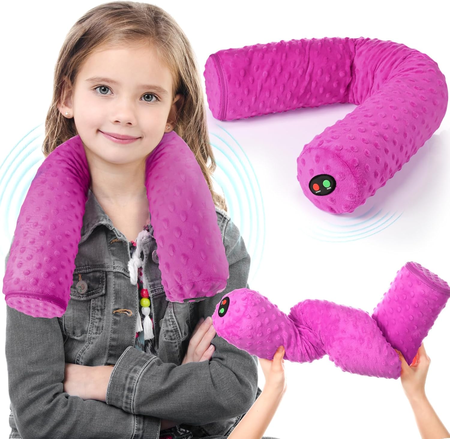 Amazon.com: Wiwiqing Sensory Vibrating Neck Pillow for Kids and Adults ...