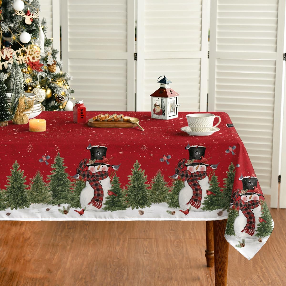 Amazon.com: Horaldaily Christmas Tablecloth 52×70 Inch Rectangular ...