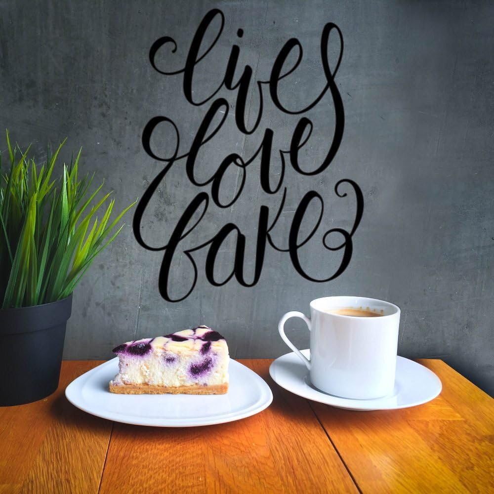 Amazon.com: "Live Love Bake" Wall Decal Sticker Sign Cooking Quote ...