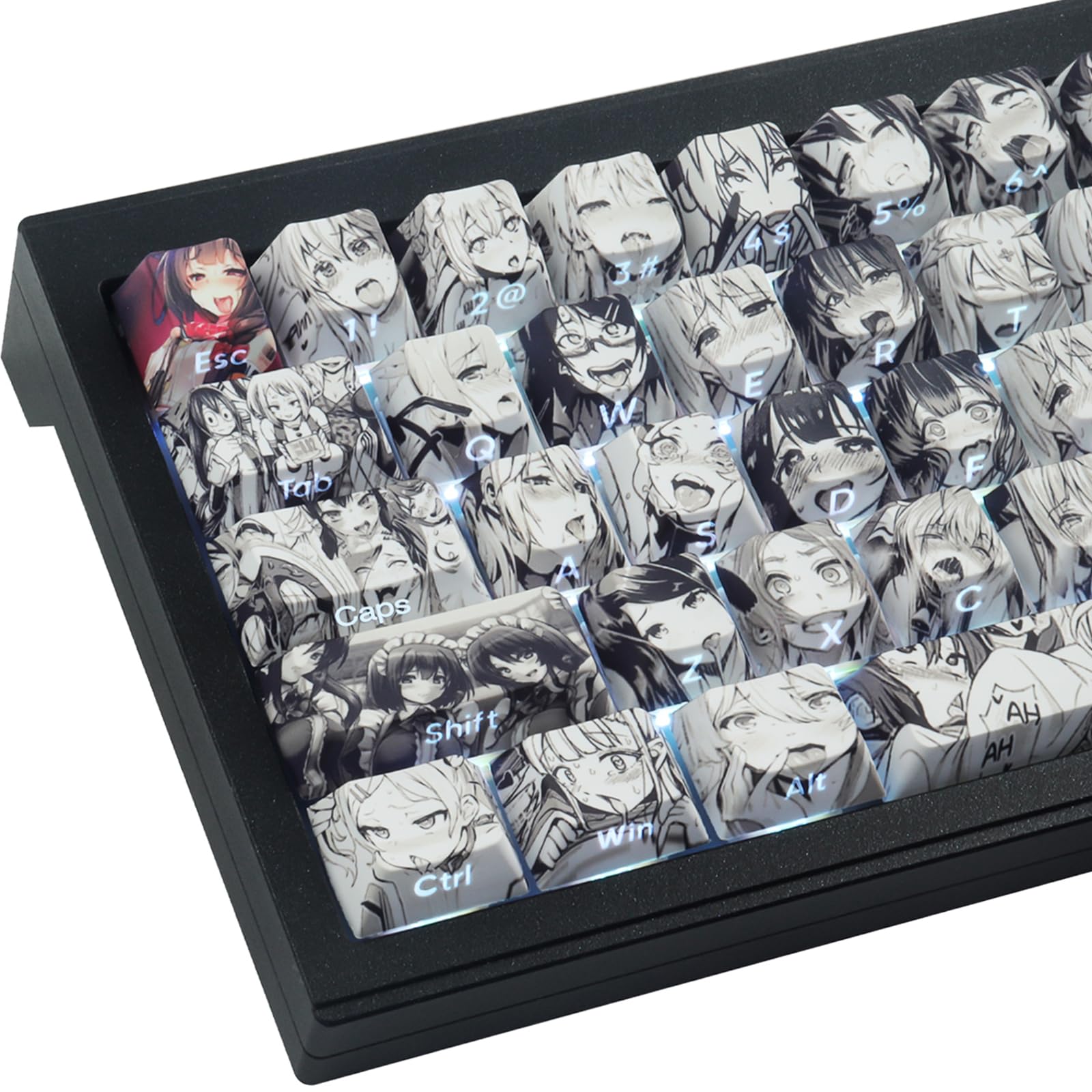 Amazon.com: Tsungup Anime Keycaps-Side Print Keycap Set,PBT Japanese ...