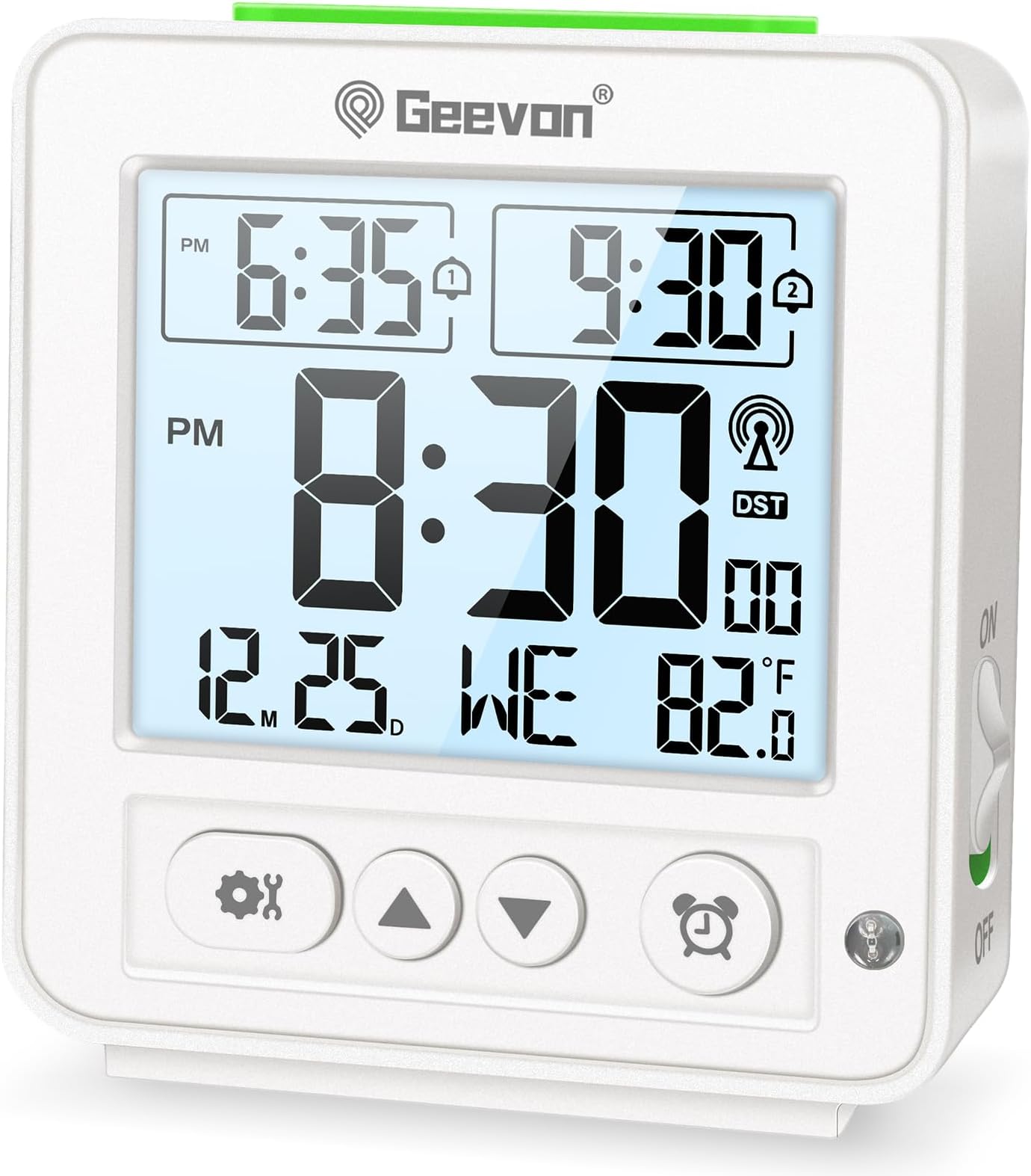 Amazon.com: Geevon Small Digital Atomic Alarm Clock for Bedroom, Travel ...