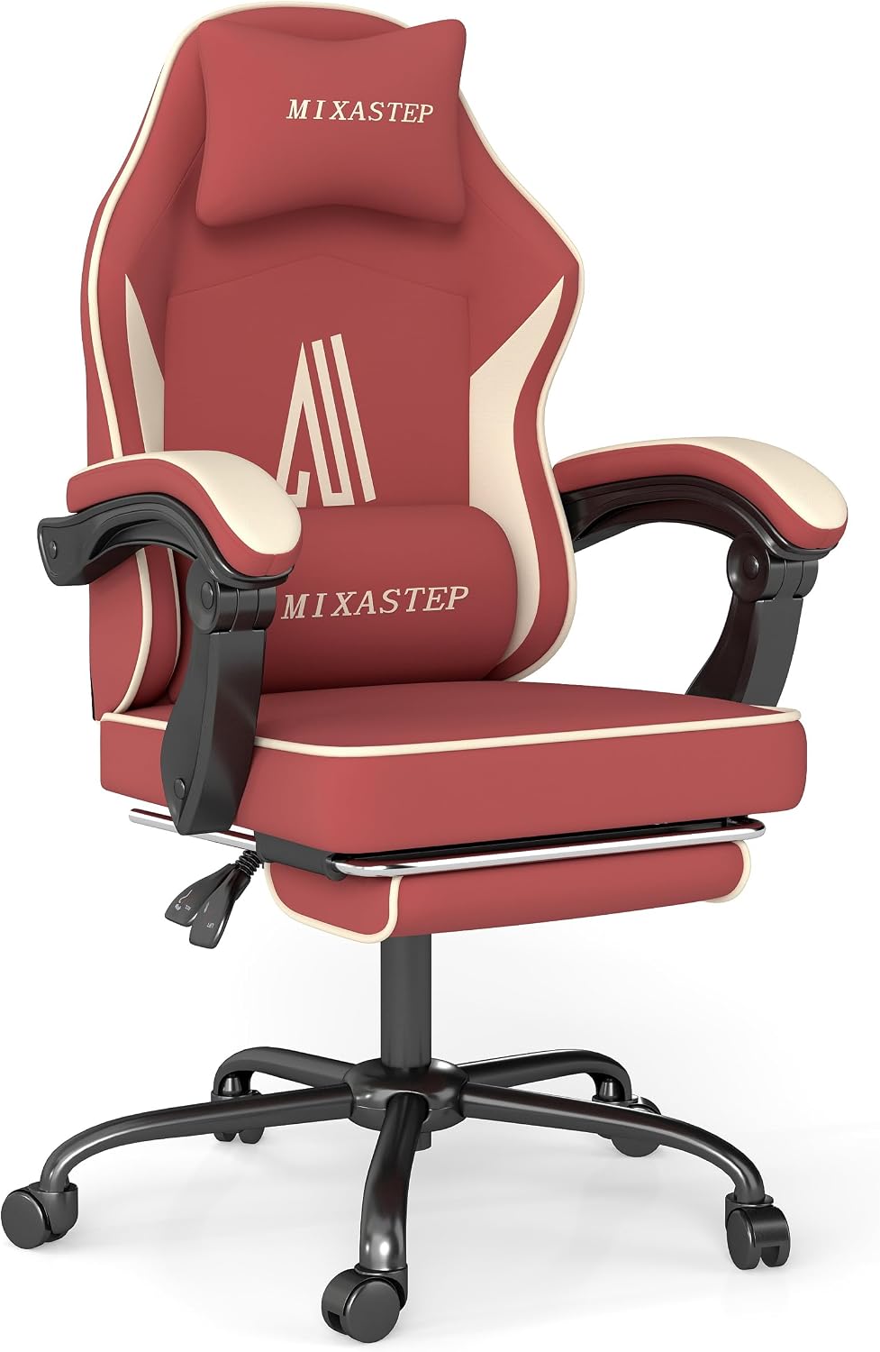 Amazon.com: MIXASTEP Gaming Chair with Footrest Ergonomic with Headrest ...