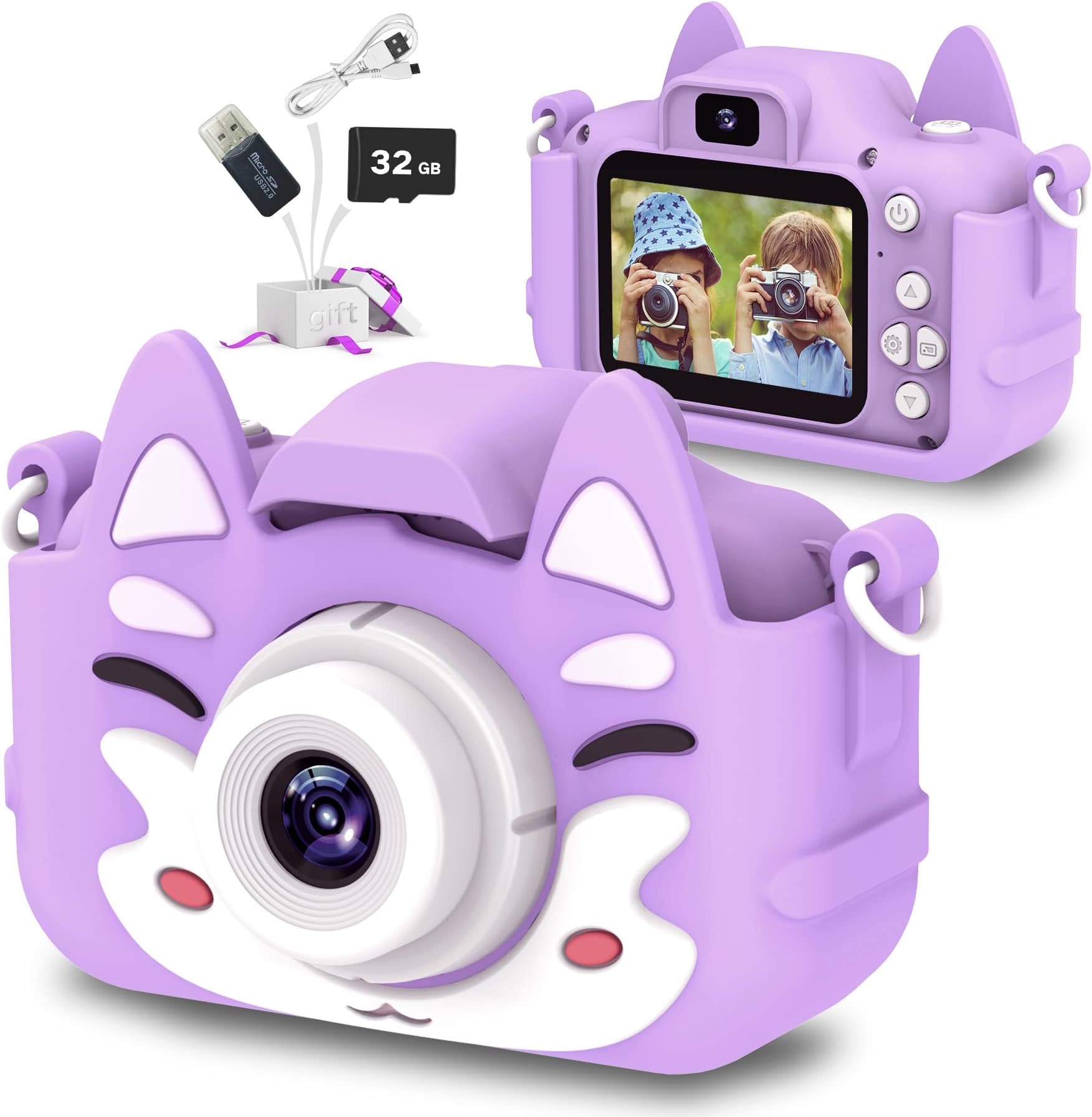 Amazon.com: Upgrade Kids Camera, Birthday Gifts for Boys and Girls 3 4 ...