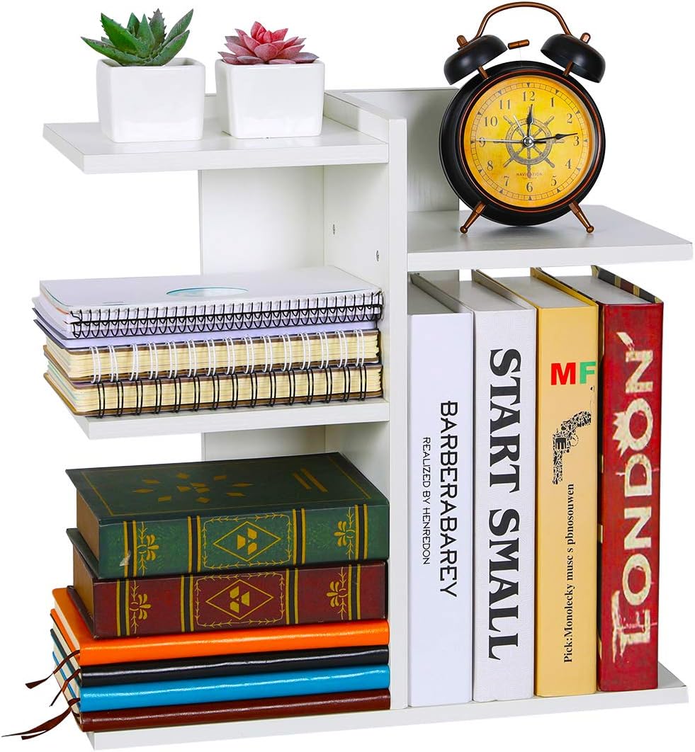 Amazon.com : PAG Wood Desktop Shelf Small Bookshelf Desk Supplies ...