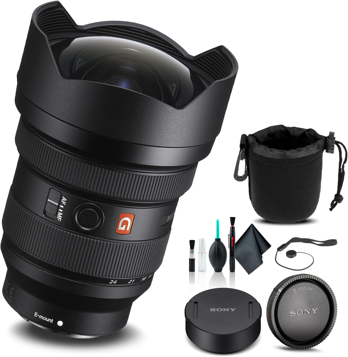 Amazon.com : Sony FE 12-24mm f/2.8 GM Lens SEL1224GM, Lens Pouch, Cap Keeper, Cleaning Kit, and ...