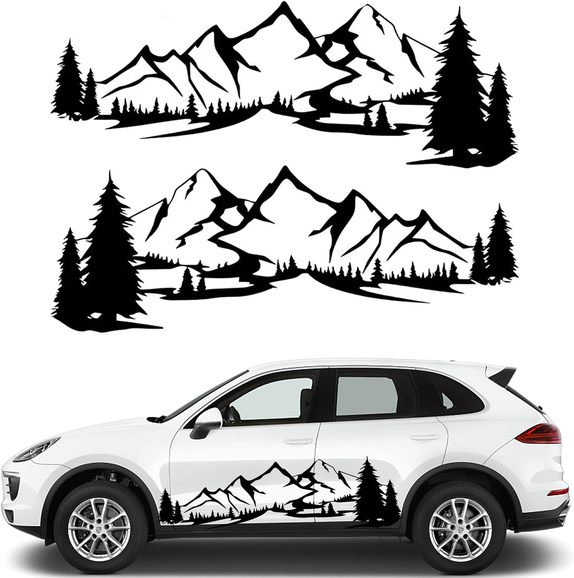 Amazon.com: Fochutech Large Car Stickers, Mountain Car Decals for Men ...