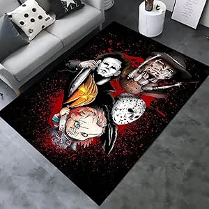 Amazon.com: Horror Rug Thickened Non-Slip Locking Edge Large Size Area ...
