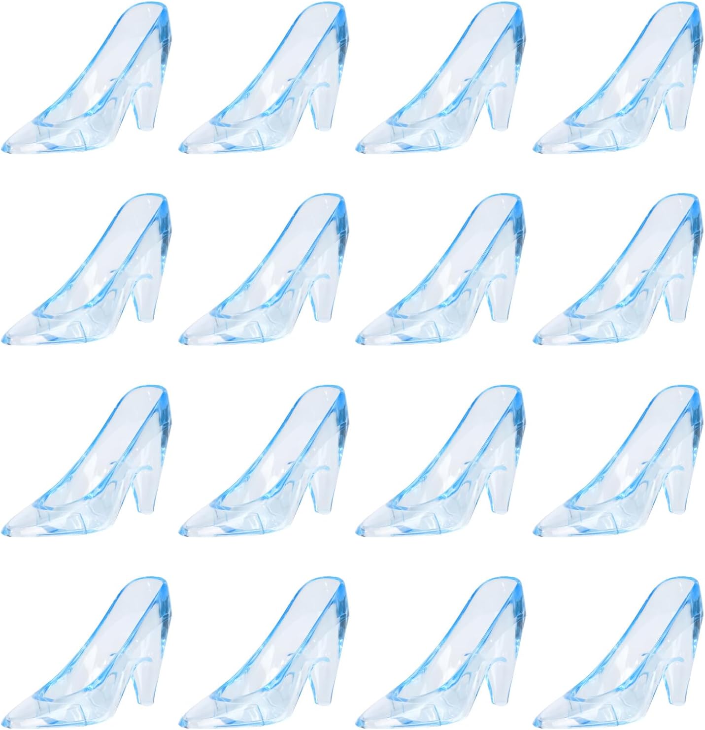 Amazon.com: YAXINRUI Plastic Mini Cinderella Princess Slippers Blue ...