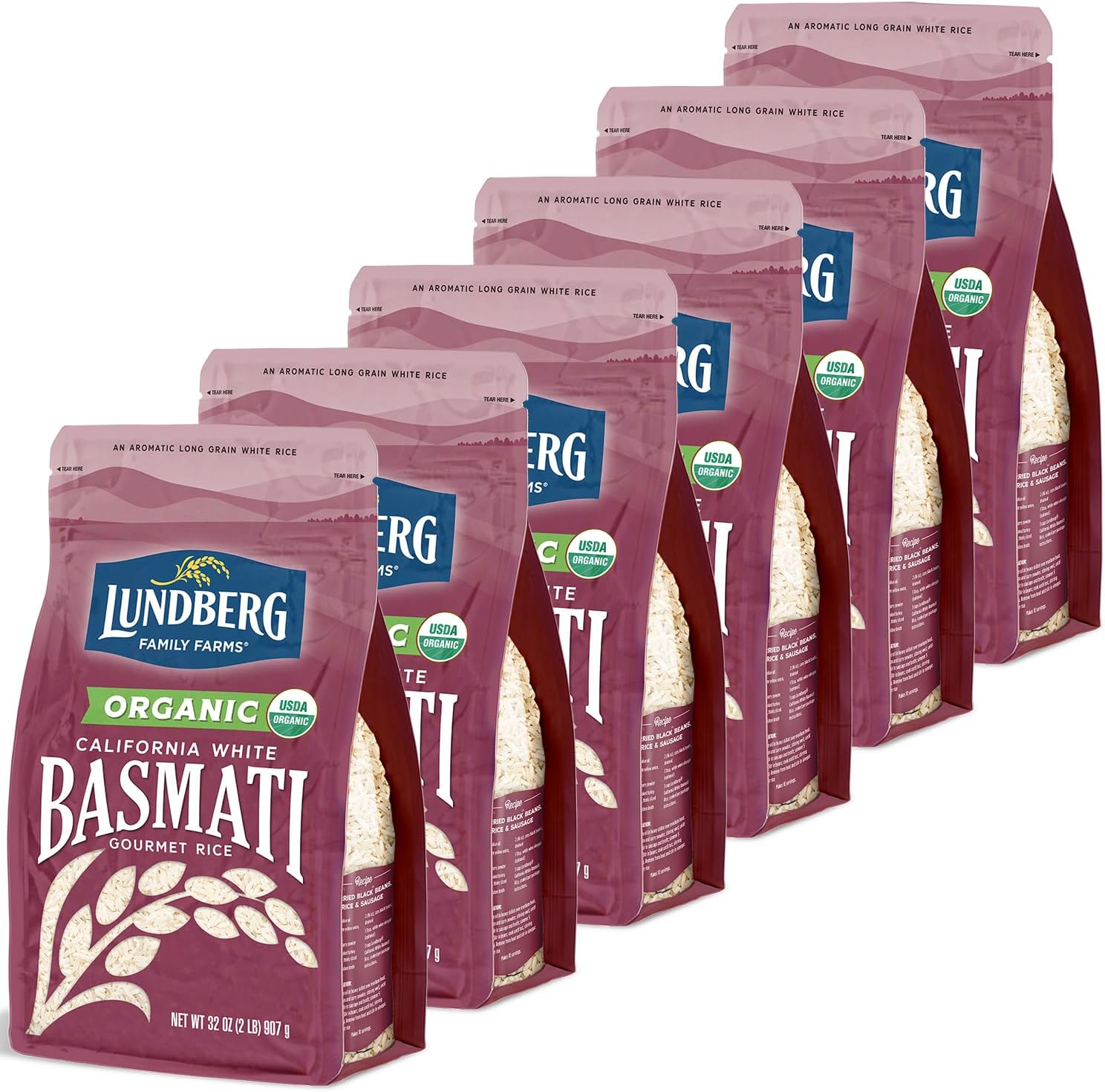 Amazon.com : Lundberg Basmati Rice, Long Grain Brown Rice - Non-Sticky ...