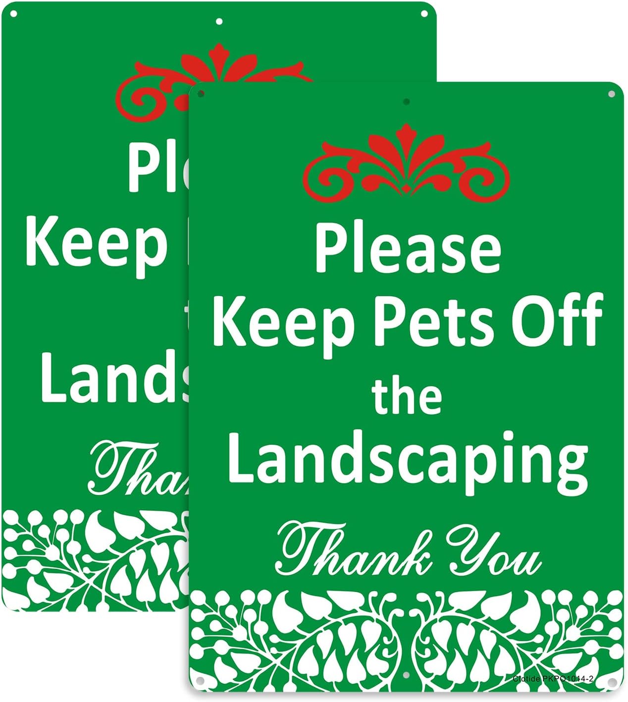 Amazon.com: 2 Pack Keep Pets Off The Landscaping Sign, 10" x 14" Rust ...