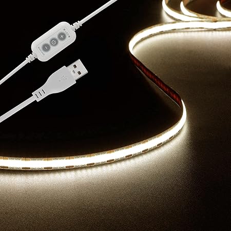 Amazon.com: 5V LED Strip 4.9ft-480LEDs Dimmable USB Strip Lights 4000K ...