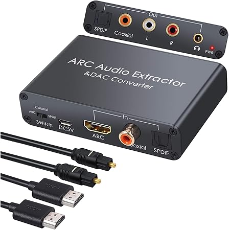 Amazon.com: HDMI ARC Adapter, Tendak ARC Audio Extractor with Digital Optical TOSLINK SPDIF ...