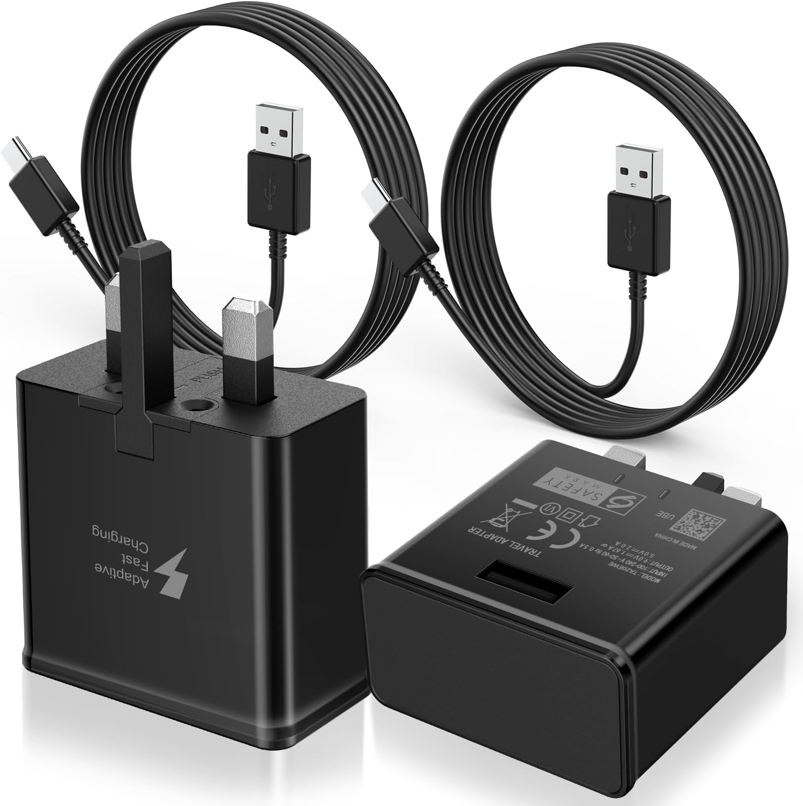 15W USB Fast Adapter Charger Plug for Samsung, [2-Pack] USB Phone ...