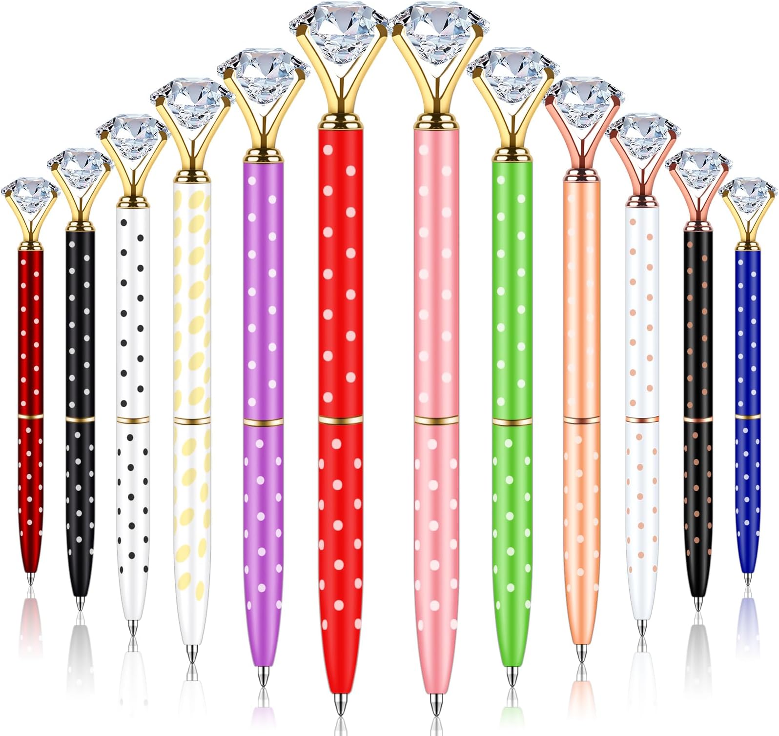 Amazon.com : amassan 4Pcs Ballpoint Pens Set, Cute Pens with Crystal ...