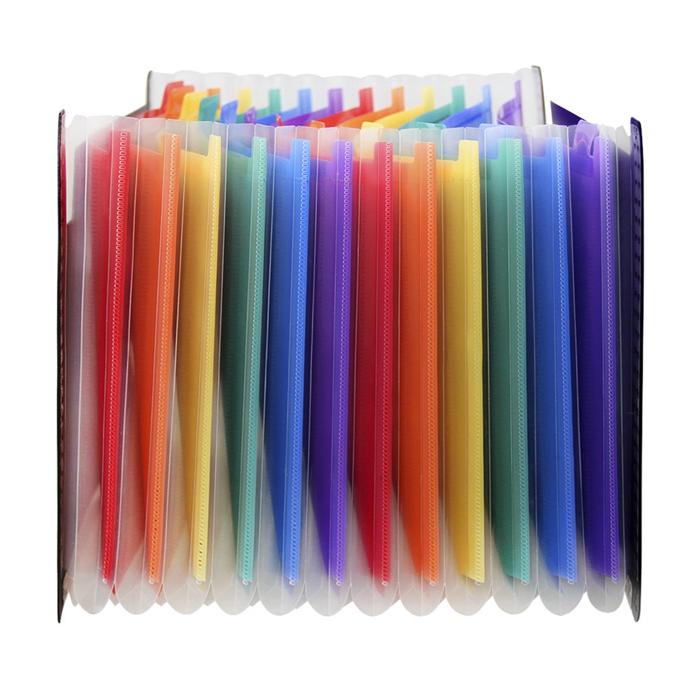 Snapklik.com : 12 Pockets Colored Accordion Expanding File Foler w/Top ...