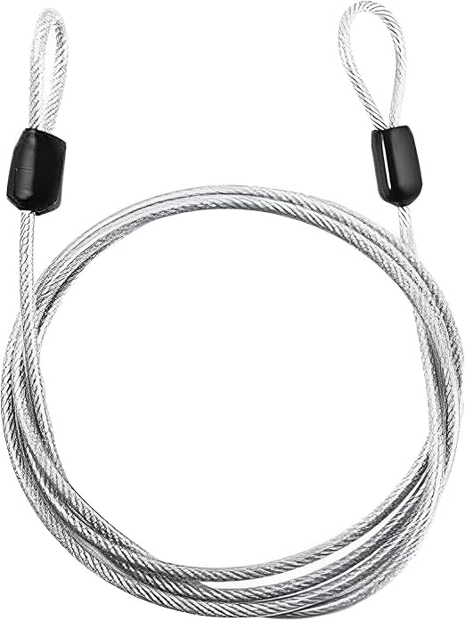Amazon.com: PUSNMI Security Cable Lock, 6.6ft x 2.5mm Steel, Stainless ...