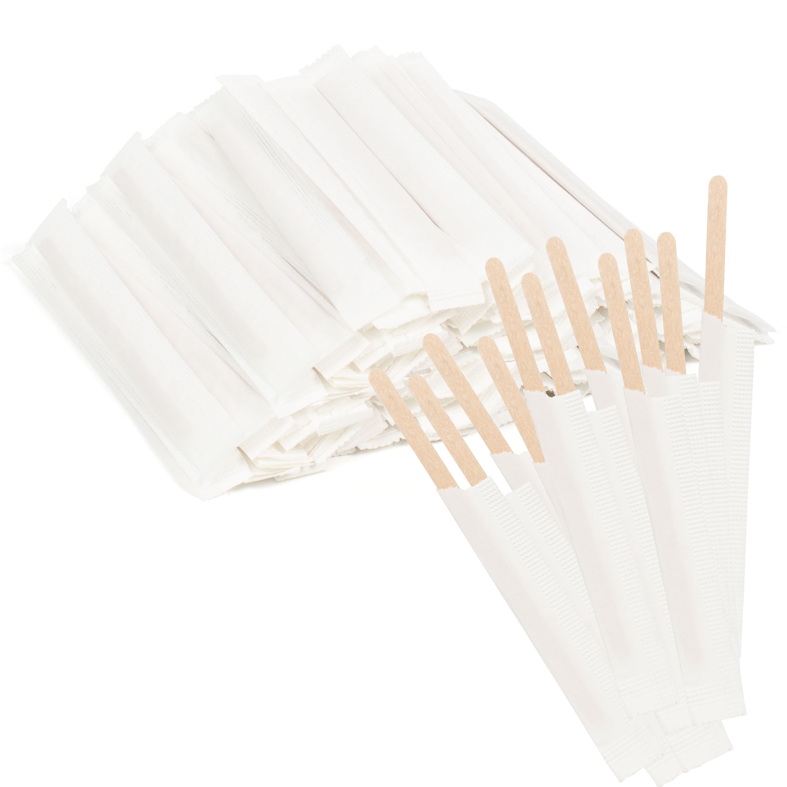 Amazon.com: ANTETOK 100Pcs Wooden Coffee Stirrers Paper Wrapped 4.3Inch ...