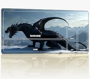 Amazon.com: Playmat with Zones for MTG Magic The Gathering, 24 x 14 ...