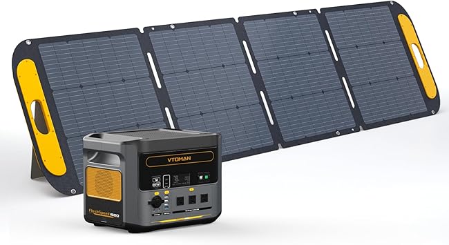 Amazon.com : VTOMAN Solar Generator 1548Wh with 200W Pro Solar Panel ...