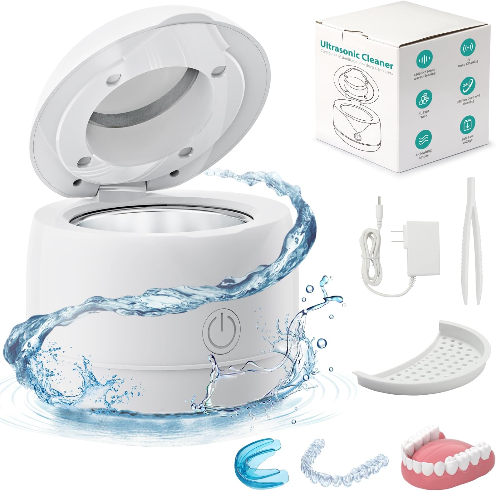 Amazon.com : 360° Ultrasonic Deep Clean Machine, 30W/45kHz for Dentures ...