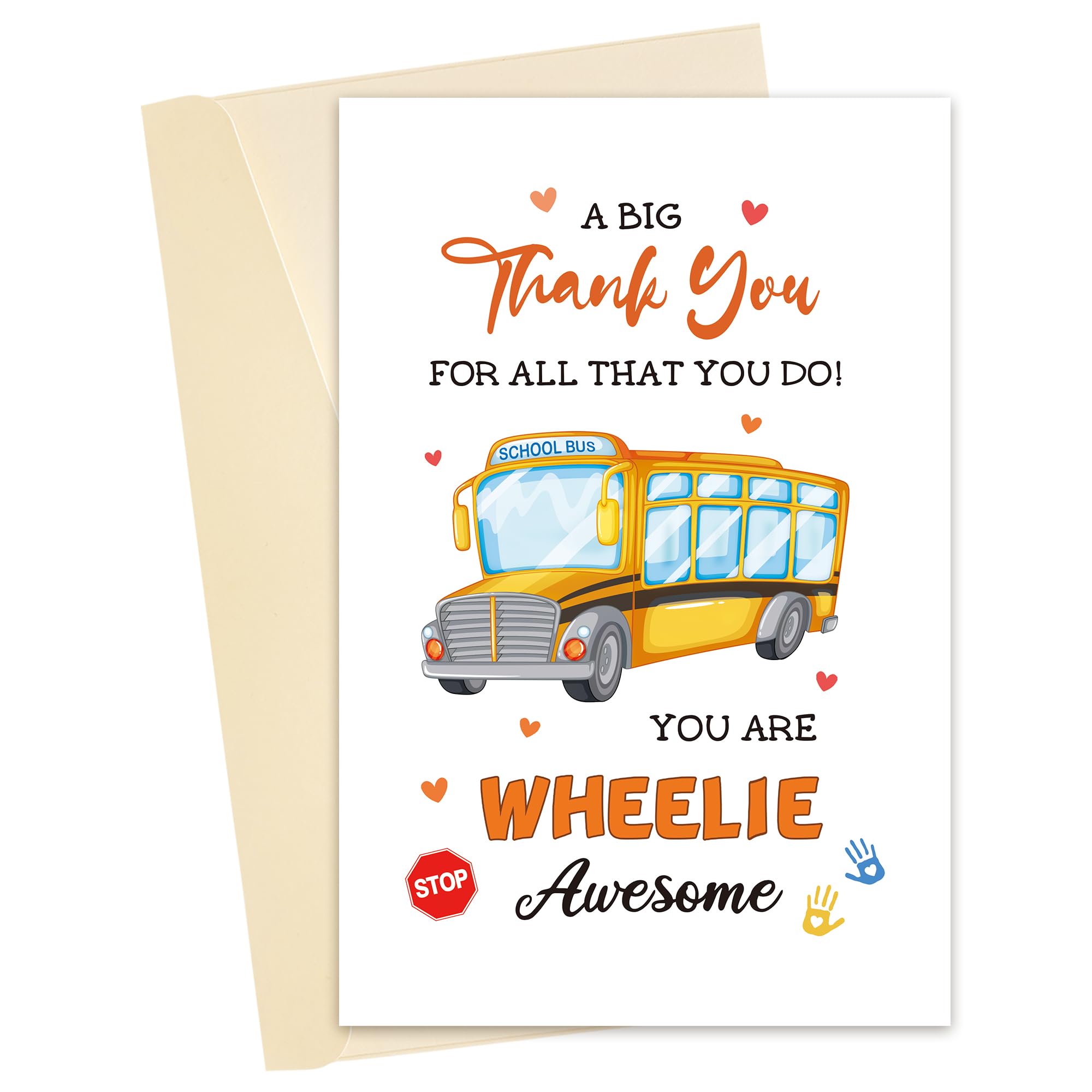 Amazon.com : Heyshoo School Bus Driver Thank You Card, School Bus ...