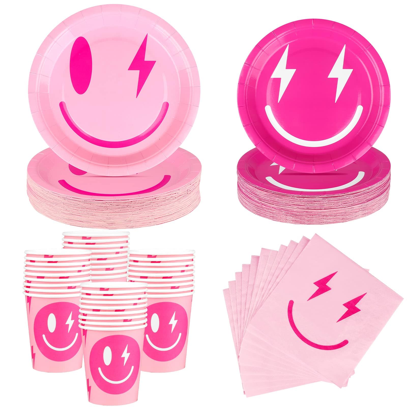 Preppy Balloons 60Pcs Smile Face Birthday Decorations Preppy Party ...