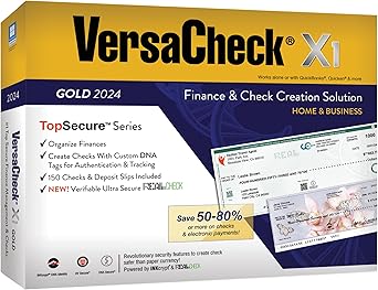 Amazon.com: VersaCheck X1 Gold 2024 - Finance and Check Creation Software
