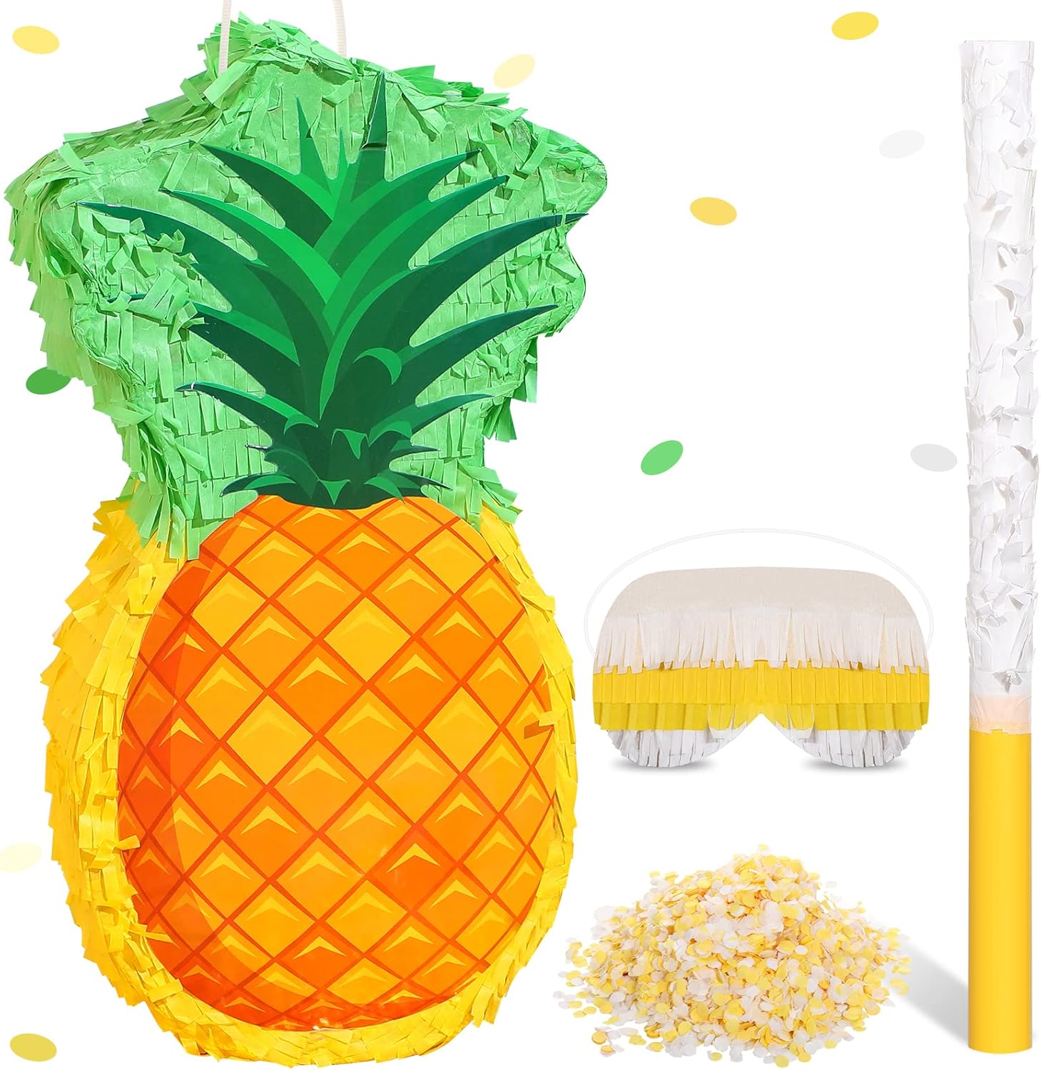 Amazon.com: Sratte Pineapple Piñata Fruit Summer Theme Includes Stick ...