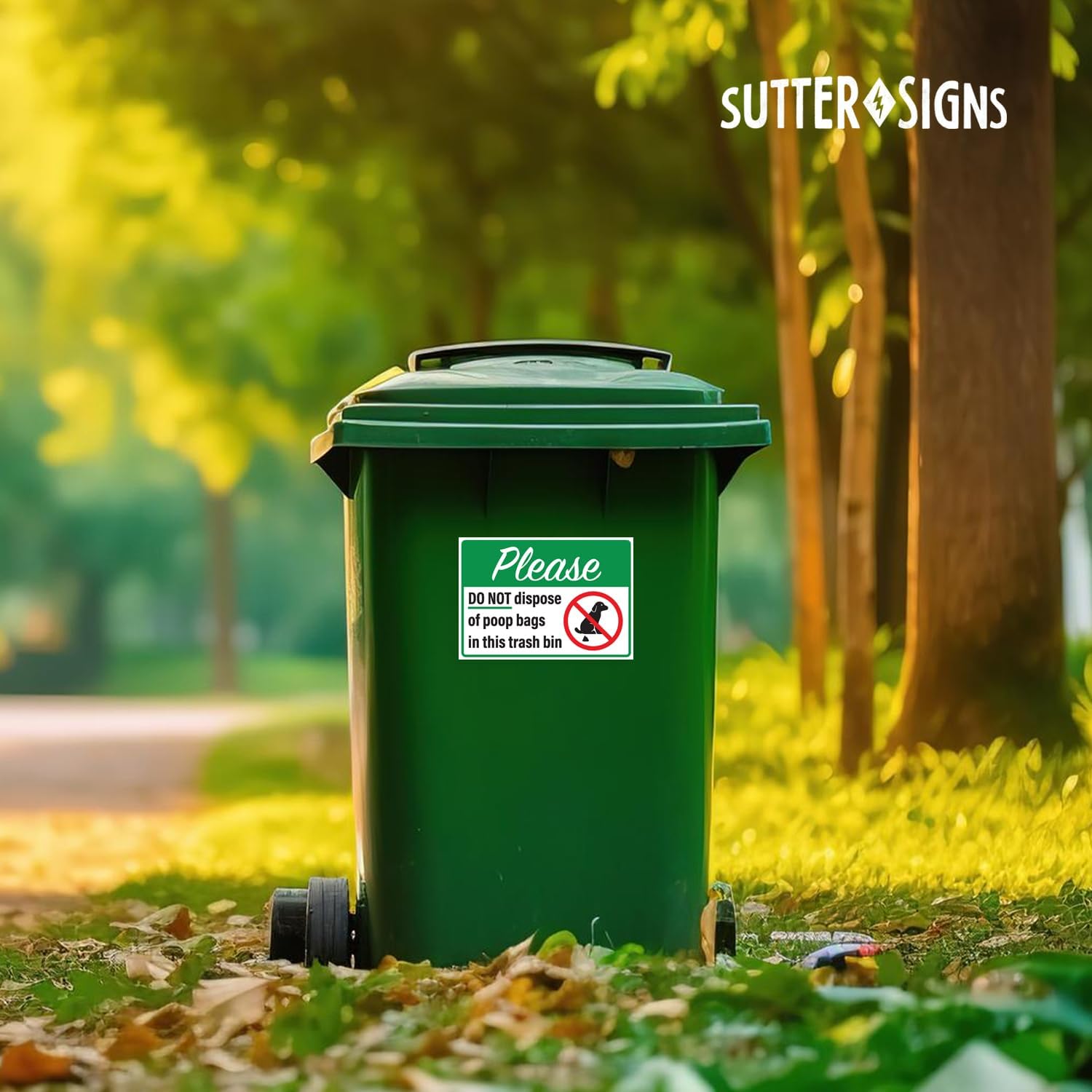 Please Do Not Dispose Poop Bags in this Trash Bin Stickers ...