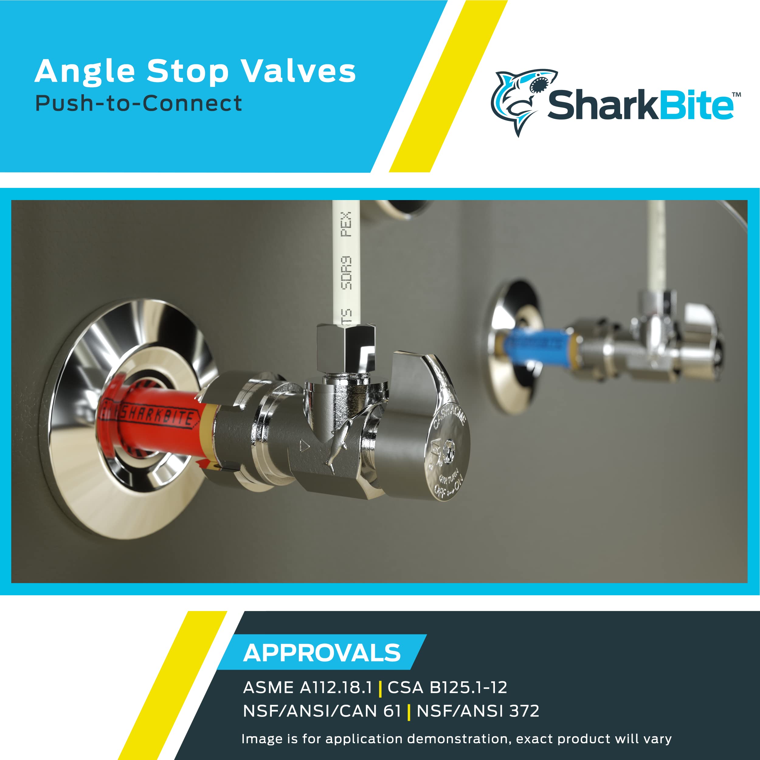 Snapklik.com : 1/2 X 3/8 Inch Compression Angle Stop Valve, Loose Key ...