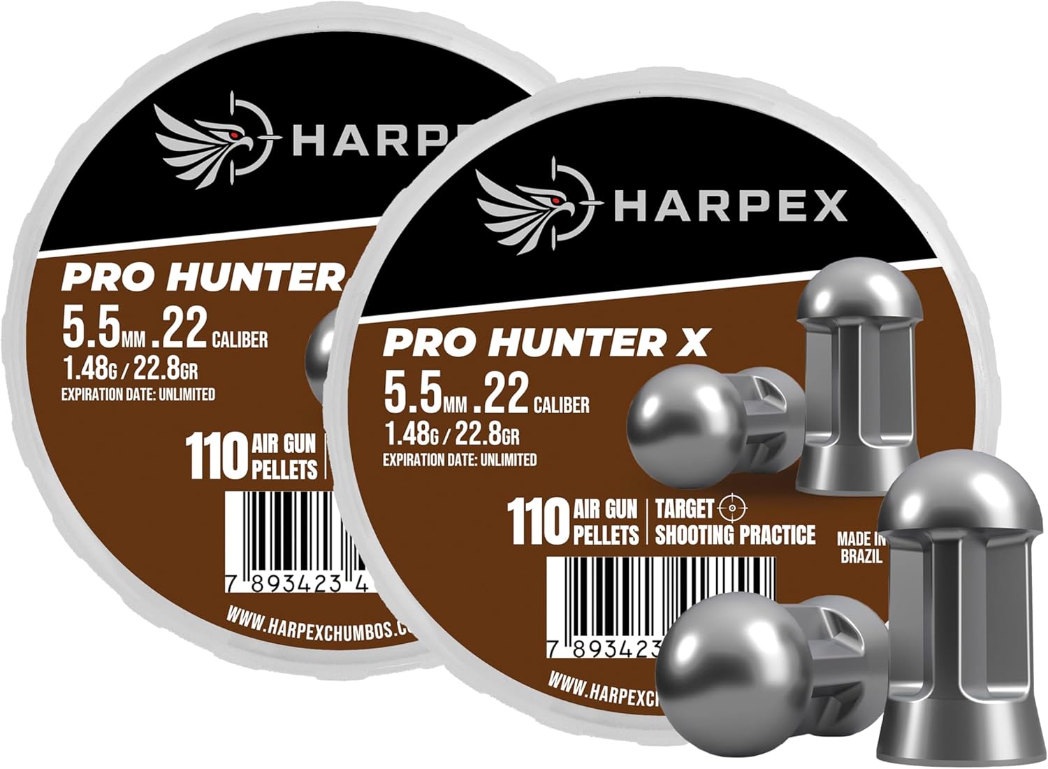 Amazon.com : Harpex Airgun Pellets .22 Pro Hunter X 220ct : Sports & Outdoors