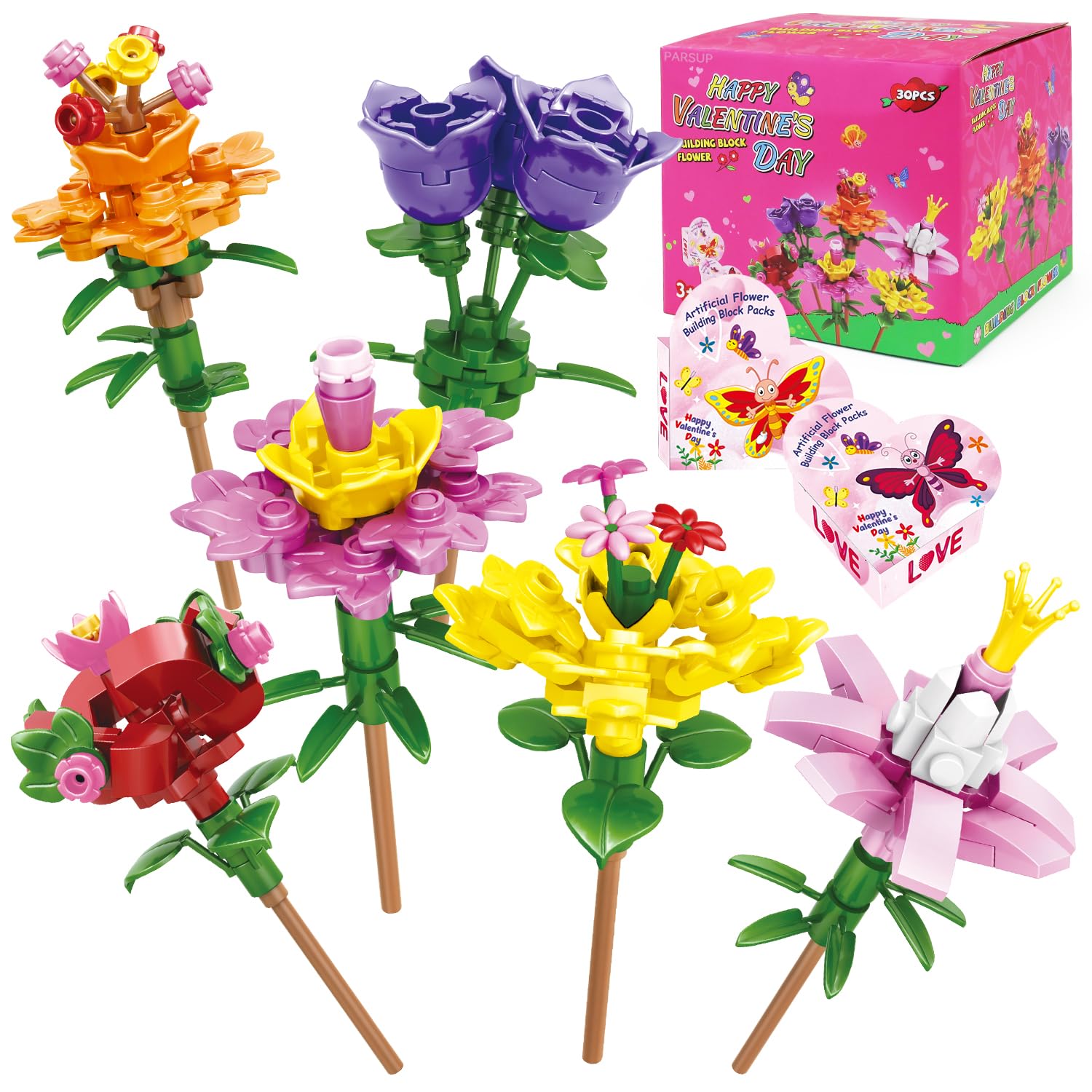 Amazon.com: 30PCS Valentines Day Gifts for Kids, 6 Different Artificial ...
