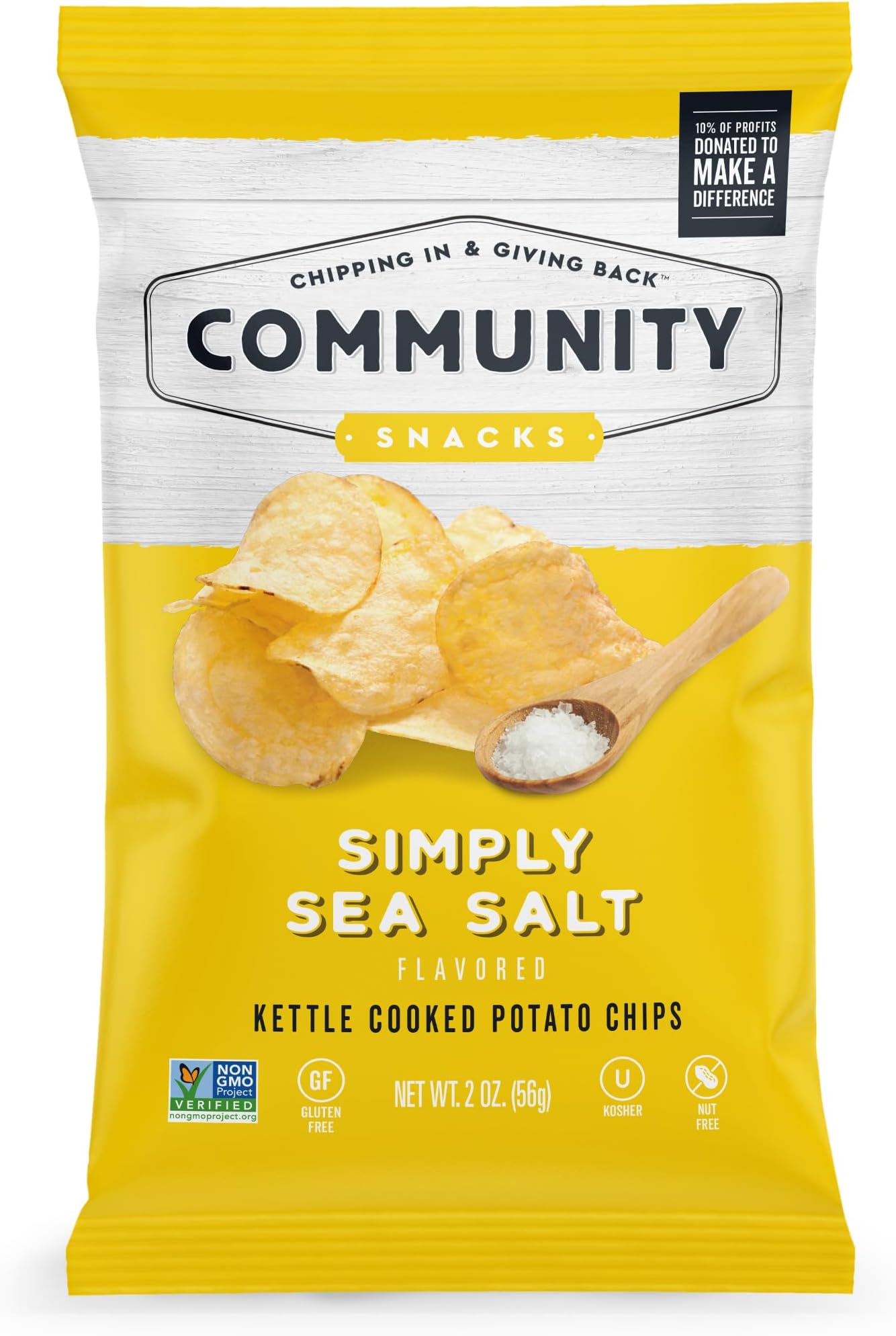 Amazon.com: Community Snacks - 25 Count Simply Sea Salt Flavor Kettle ...