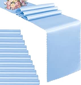 Amazon.com: VACVELT 12 Pack Satin Table Runners - 12 x 72 Inches Long ...